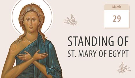 The miracle of St. Mary of Egypt unfolding before our eyes
